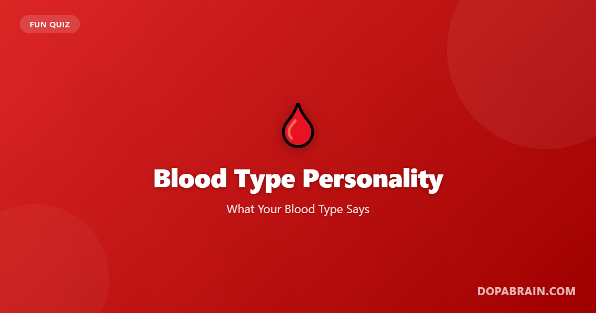 Blood Type Personality Test — Your A/B/AB/O Traits