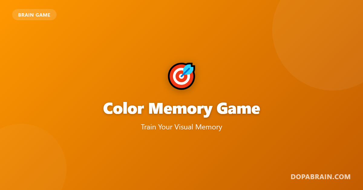 Color Memory - Free Online Simon Says Brain Game | DopaBrain