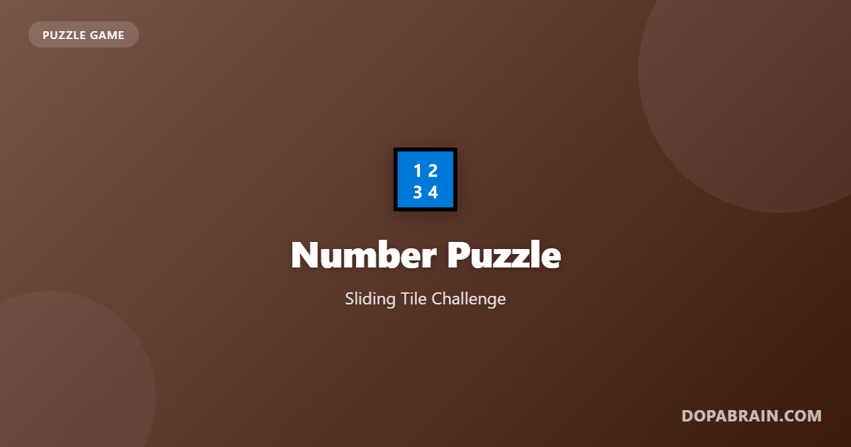 Number Puzzle - Free Online Sliding Tile Game | DopaBrain